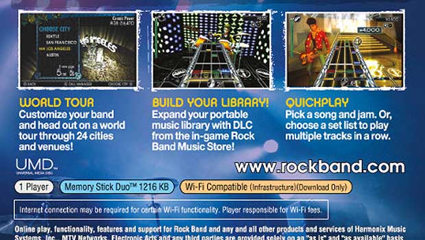 Retail art reveals first tracks from Rock Band Unplugged – Destructoid