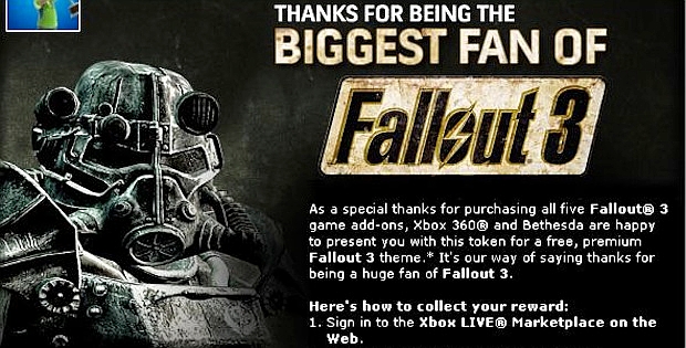Bethesda says 'thanks' to Fallout 3 fans with LIVE theme – Destructoid