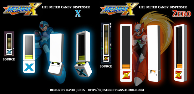 Brilliant! Mega Man X life meter candy dispenser concepts – Destructoid