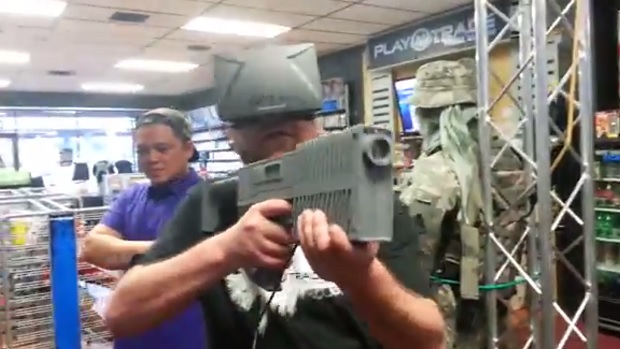 Look like an insane person with this Oculus Rift gun peripheral ...