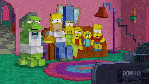 The Simpsons' Minecraft intro isn't exactly timely – Destructoid
