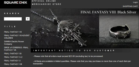 Final-ly! The North American Square Enix store opens – Destructoid