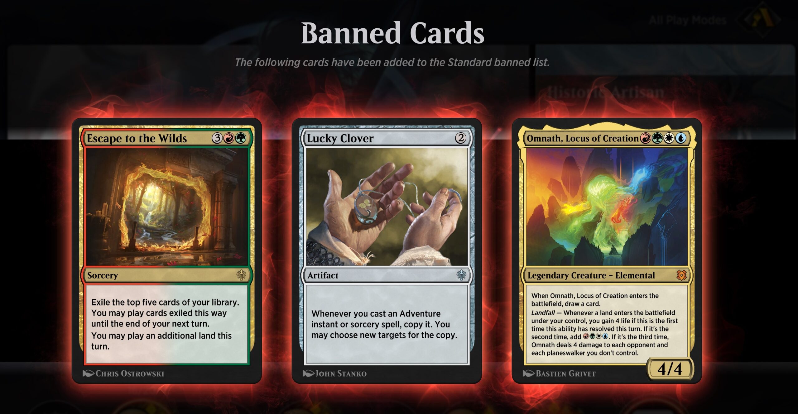 Magic: Arena drops the ban hammer, removes three major cards from ...