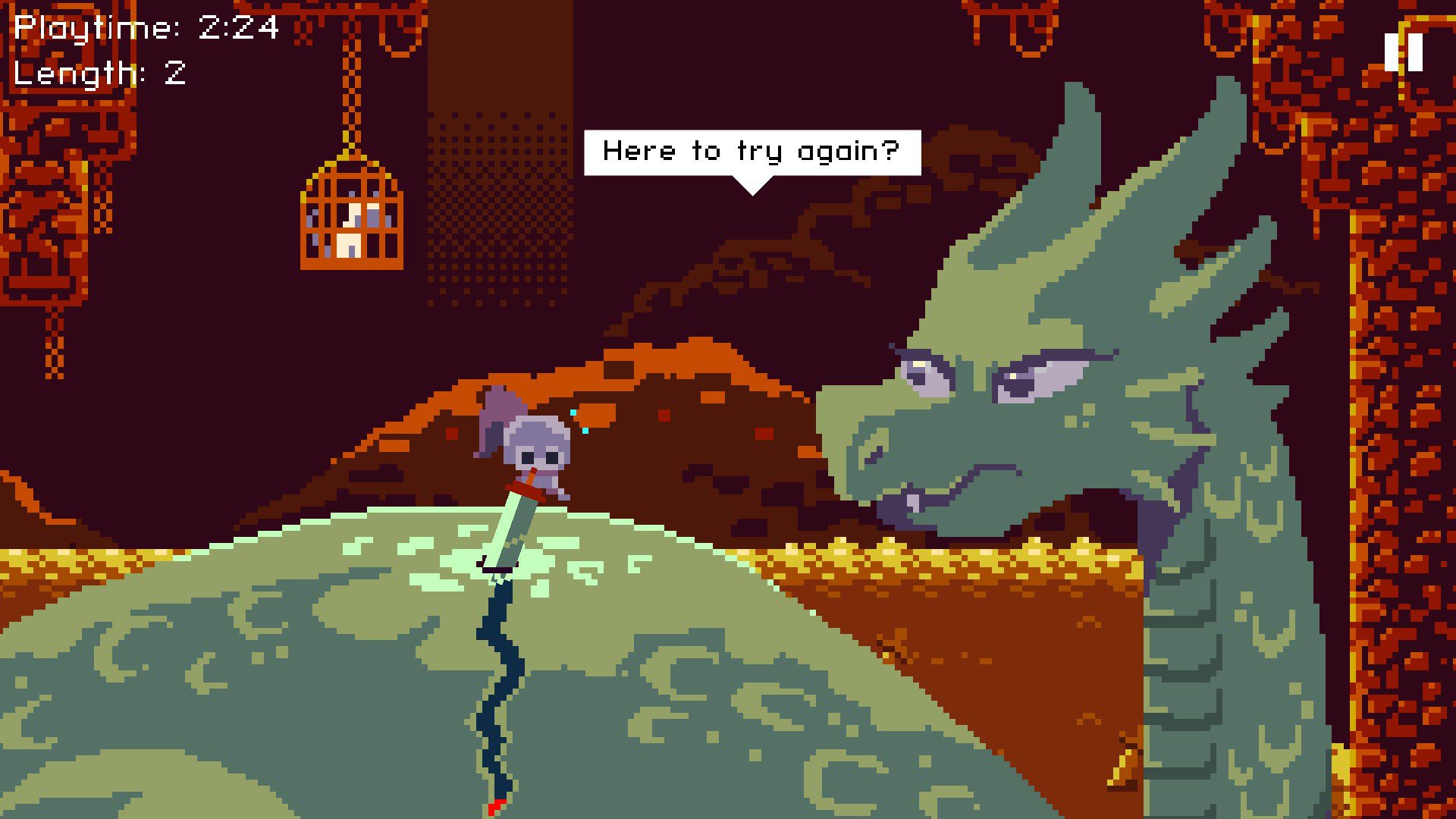 Deepest Sword is a maddening platformer about a little sword that grows