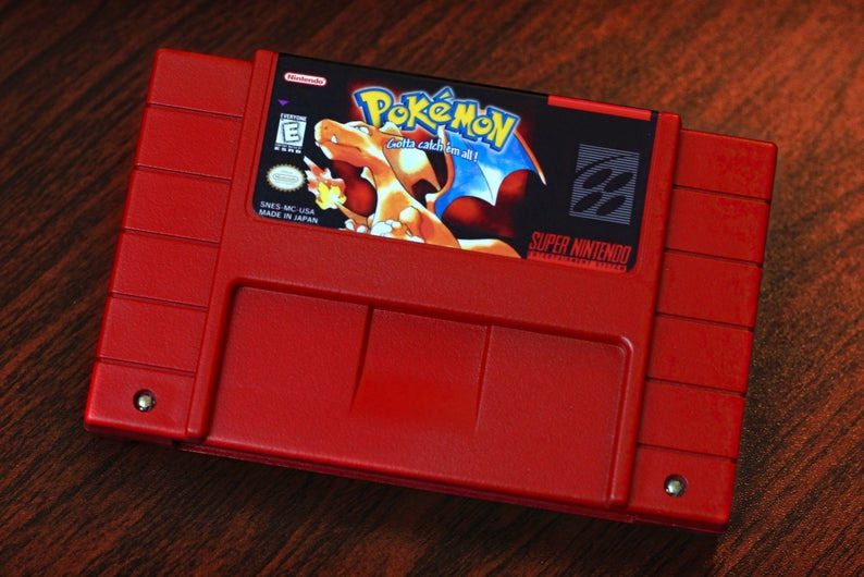 These Pokemon Red and Blue SNES cartridges sure are sleek