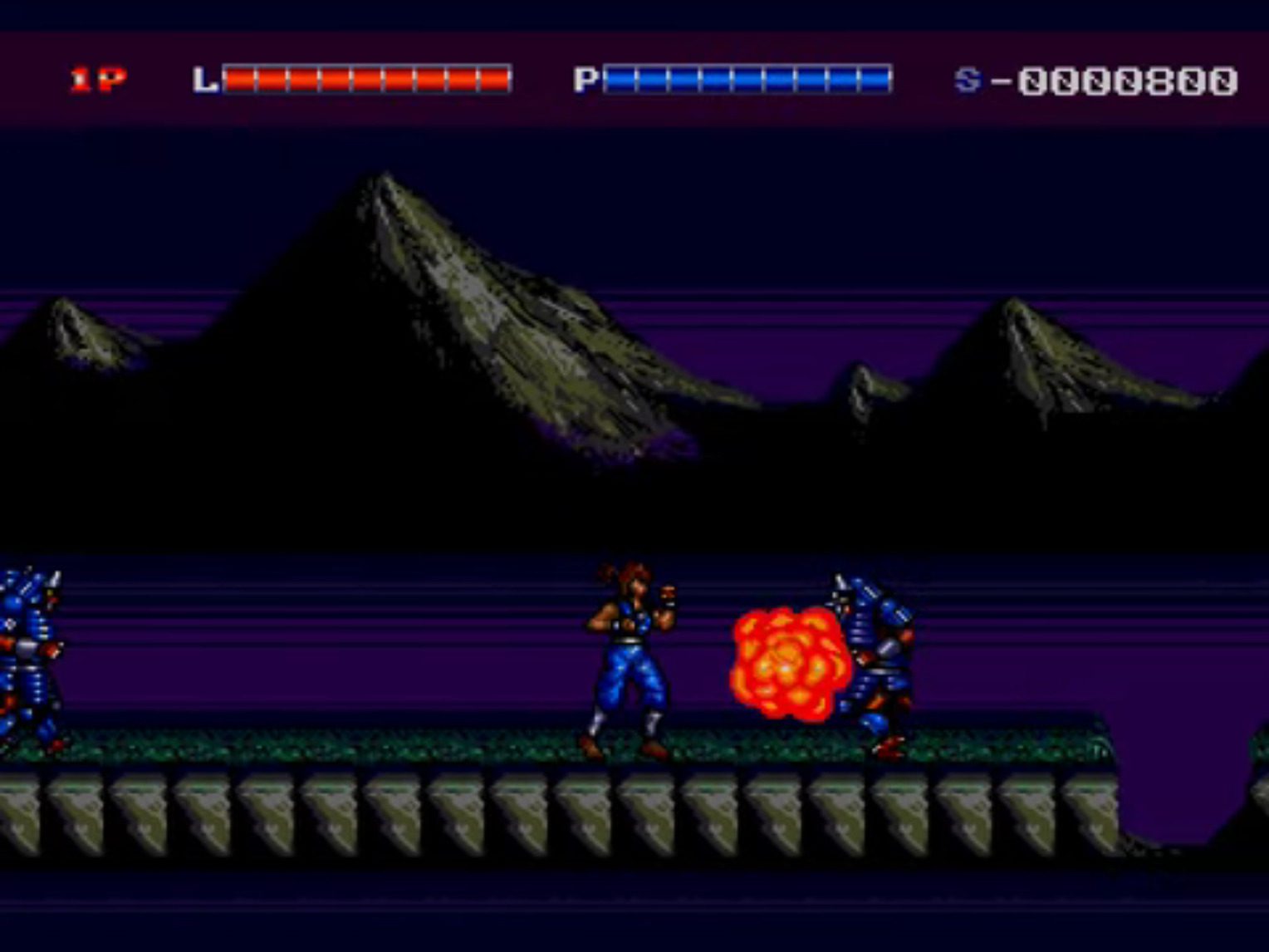 Shadow Blasters for Genesis has you wrestle greasy purple satan ...
