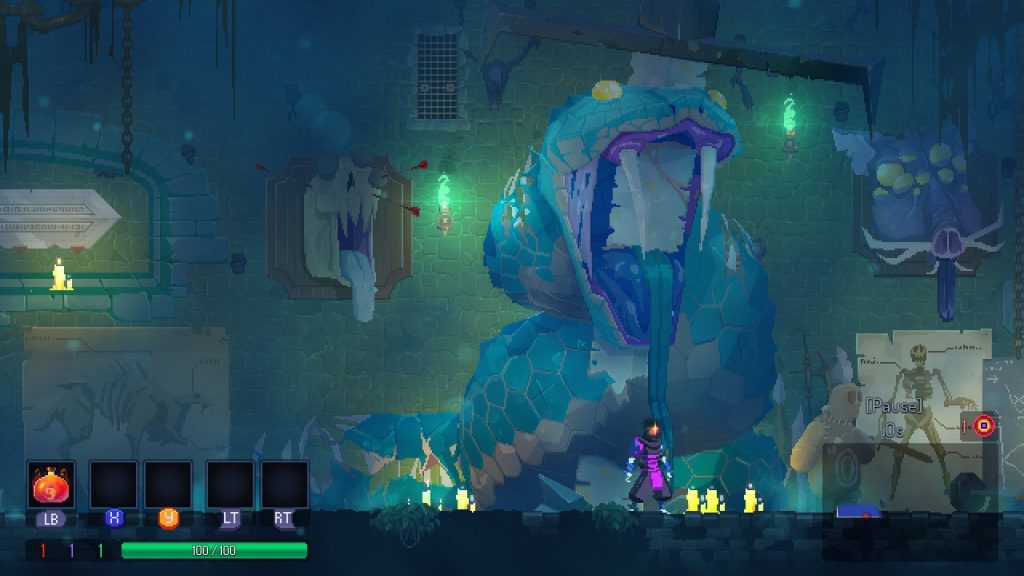 Dead Cells lets you fight bosses in a training room and equip Aspect buffs