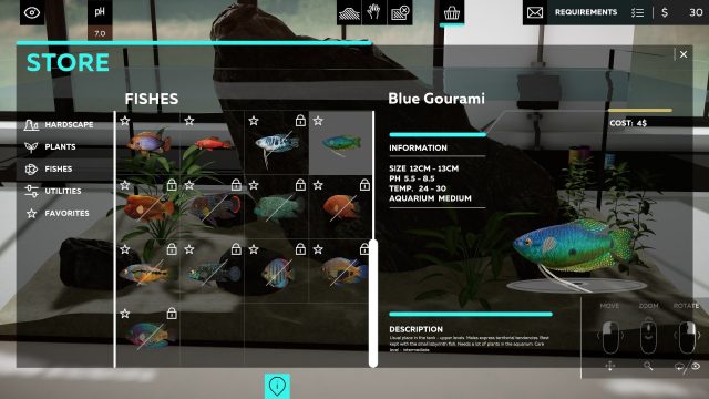 Aquarium Designer is a PC game about building fish tanks for customers