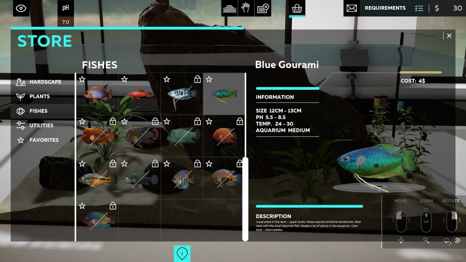 Aquarium Designer is a PC game about building fish tanks for customers