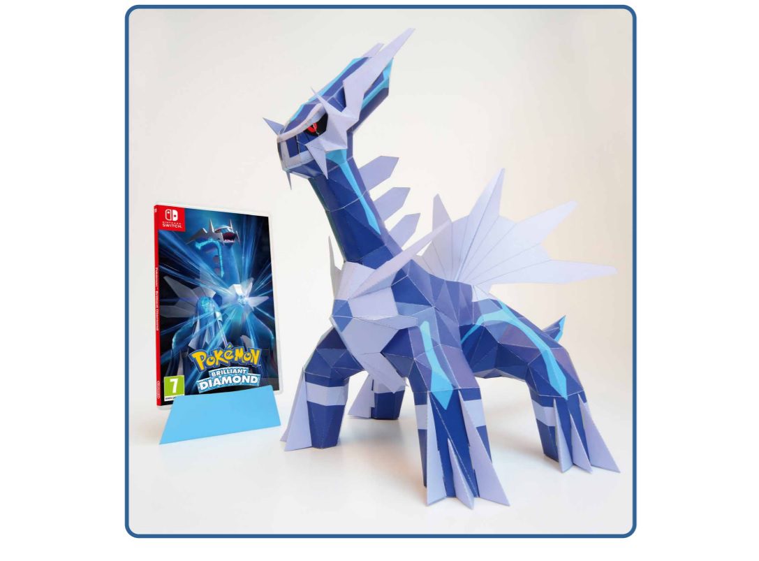 Here are official Pokemon Dialga and Palkia papercraft models