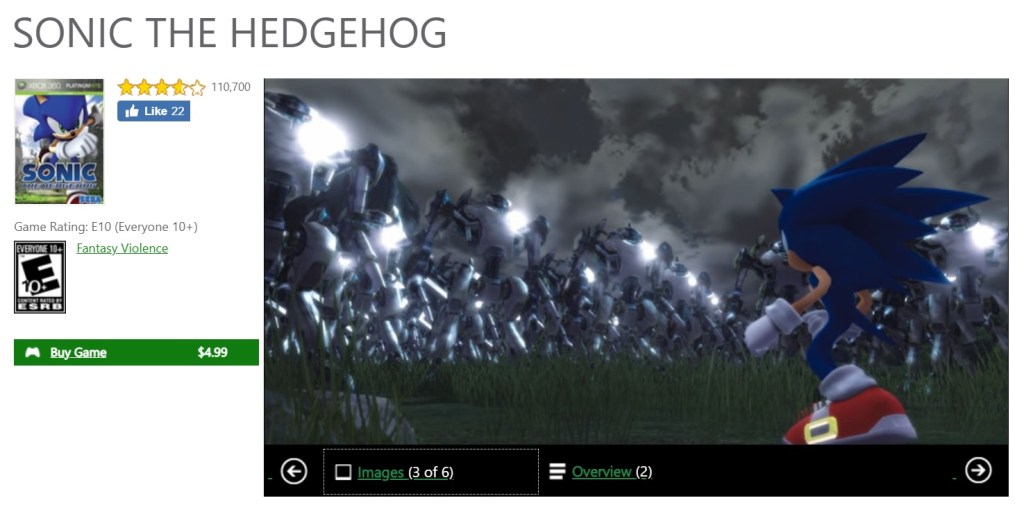 The infamous Sonic '06 has been relisted on Xbox – Destructoid