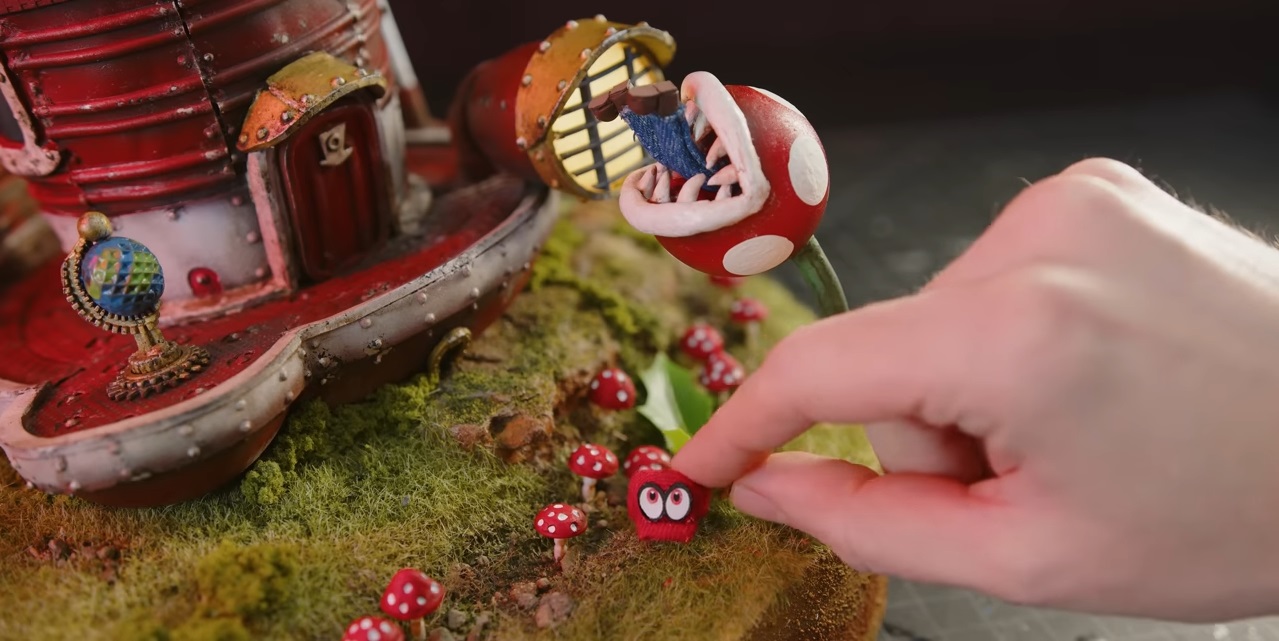 This artist amazingly made the Super Mario Odyssey ship out of trash