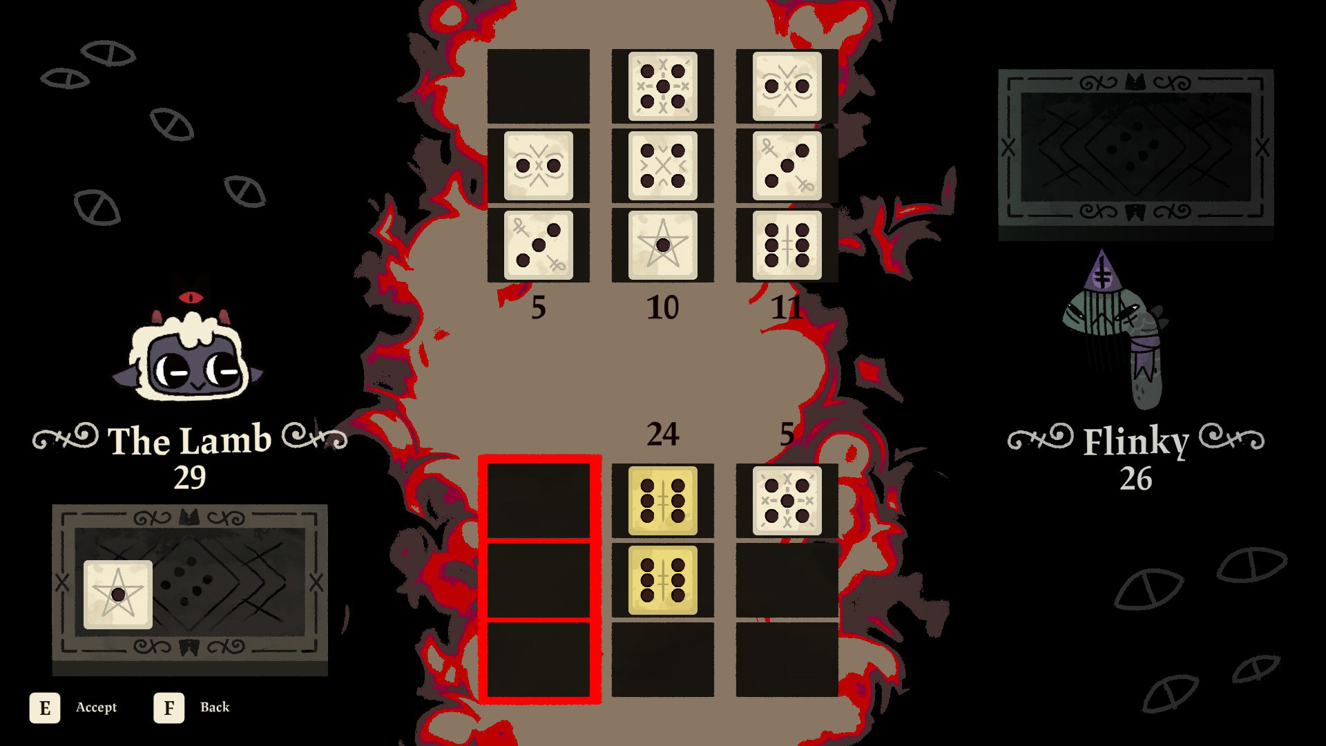 A Cult of the Lamb fan made a real Knucklebones dice game