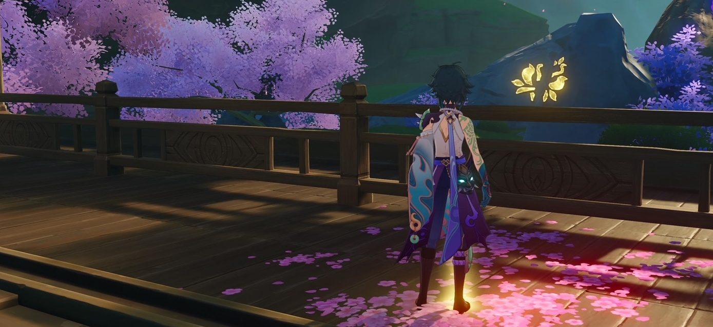 Genshin Impact: How to investigate the courtyard far down the corridor