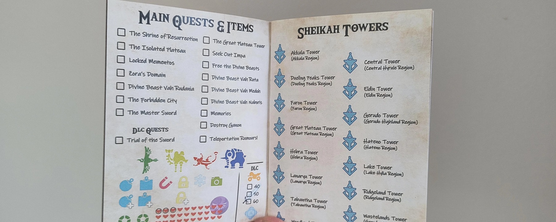 Fan-made Zelda: Breath of the Wild companion book is a great checklist
