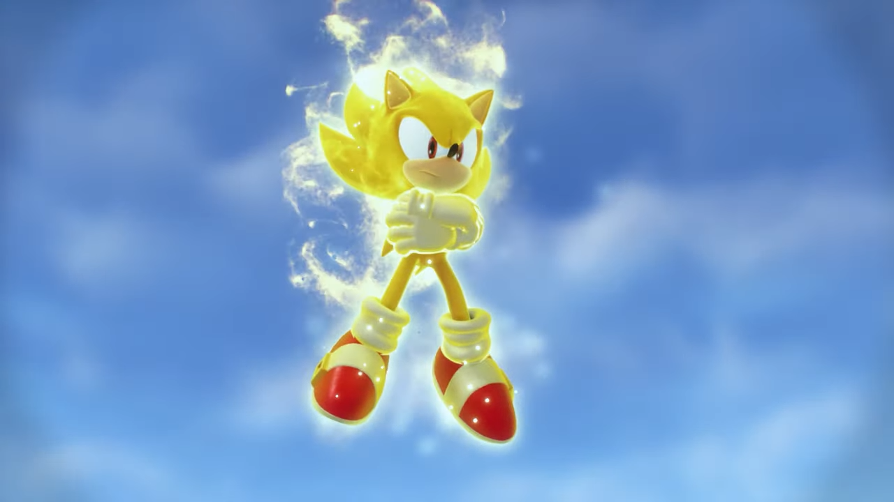 The Sonic Frontiers TGS trailer gives us a close-up of Super Sonic