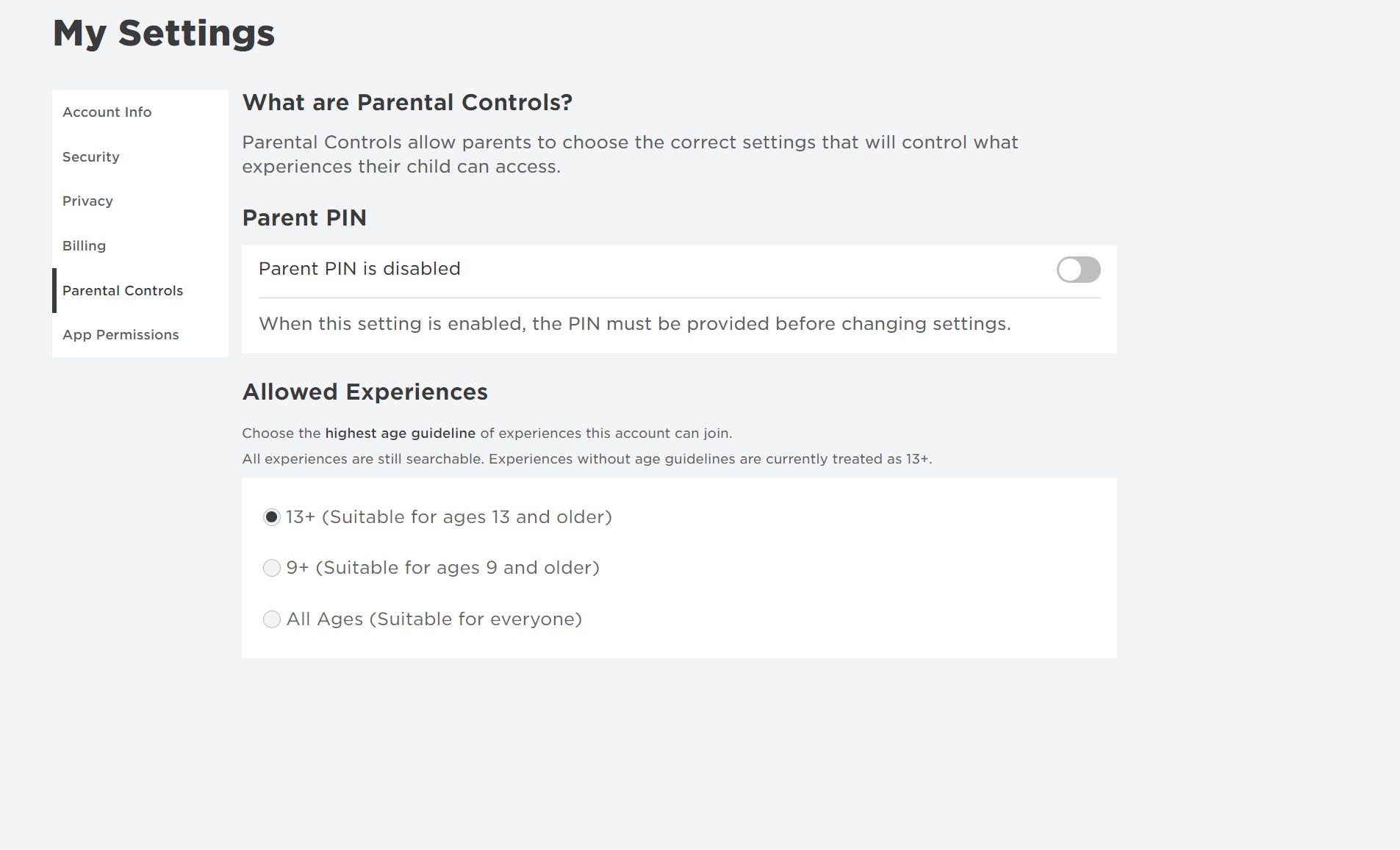 How to block scary/violent games on Roblox