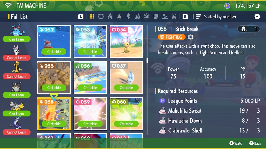 Where to find Brick Break TM 058 in Pokémon Scarlet & Violet