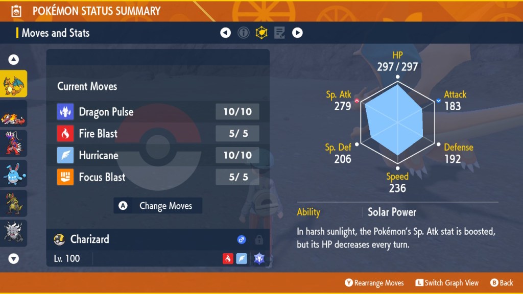 Pokemon Scarlet & Violet Charizard info, moves, loot, and stats