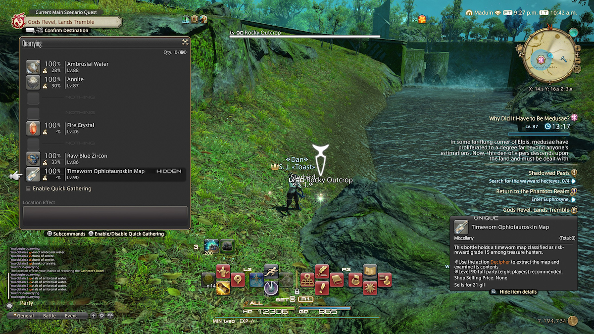 Where to find Ophiotauroskin Treasure Maps in Final Fantasy XIV