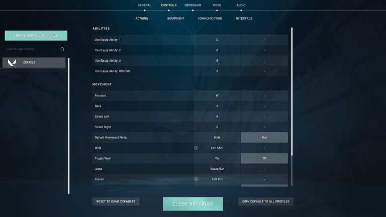 Best keyboard settings for Valorant