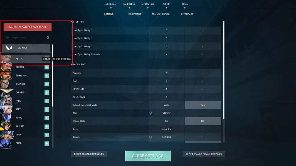 Best keyboard settings for Valorant