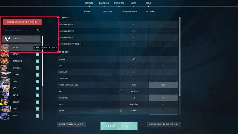 Best keyboard settings for Valorant