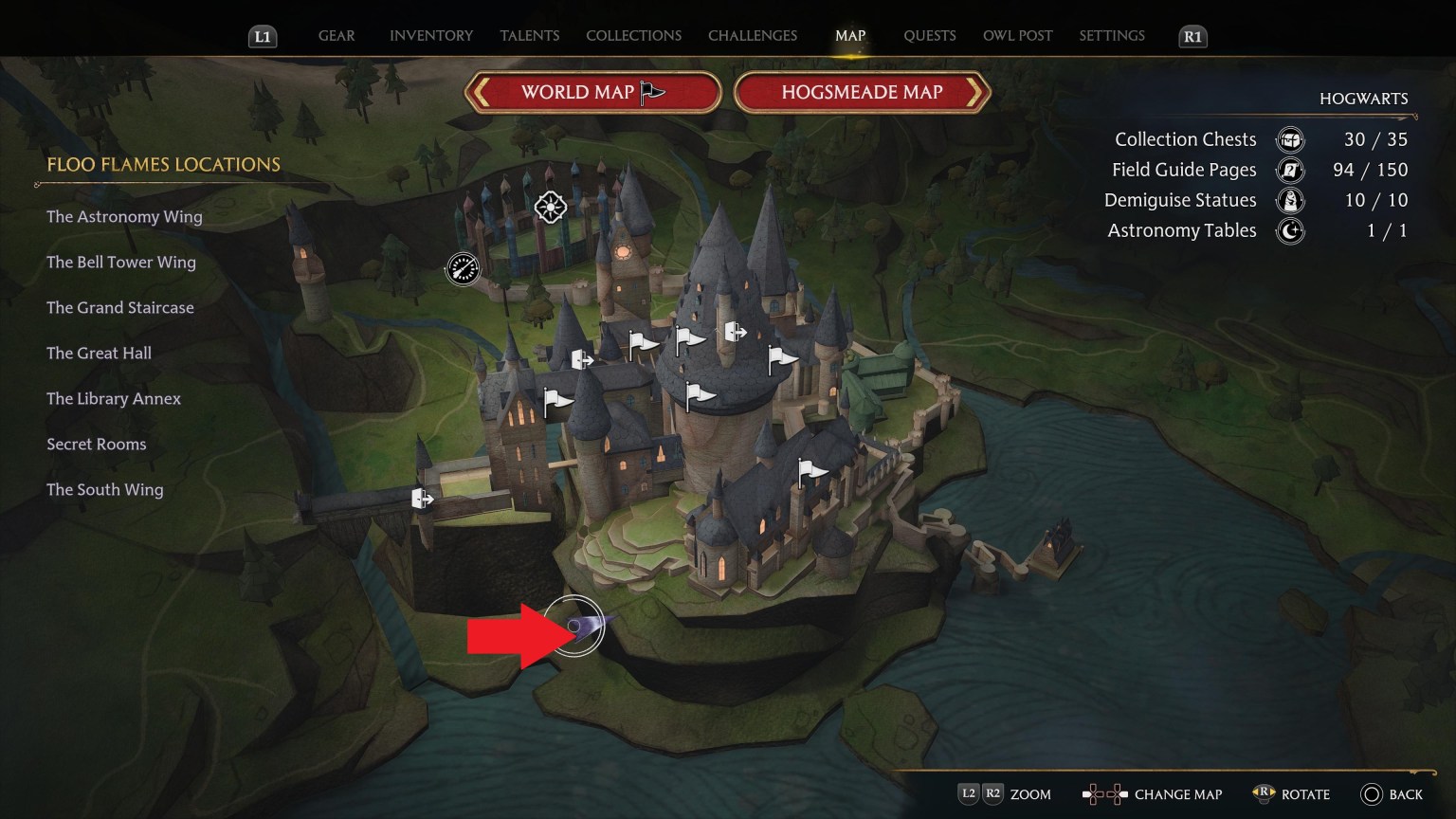 Giant Squid Black Lake easter egg location in Hogwarts Legacy