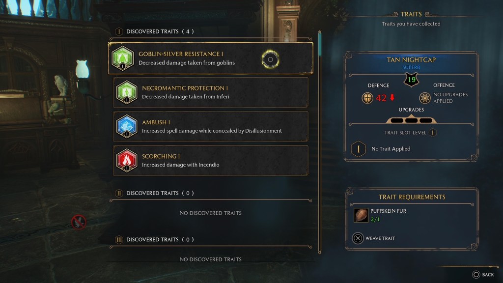 How to add traits & upgrade your gear in Hogwarts Legacy
