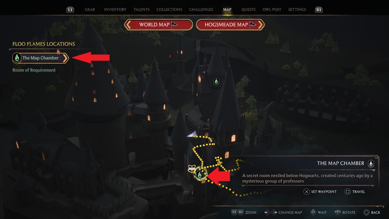 How to get to The Map Chamber and The Room of Requirement in Hogwarts Legacy