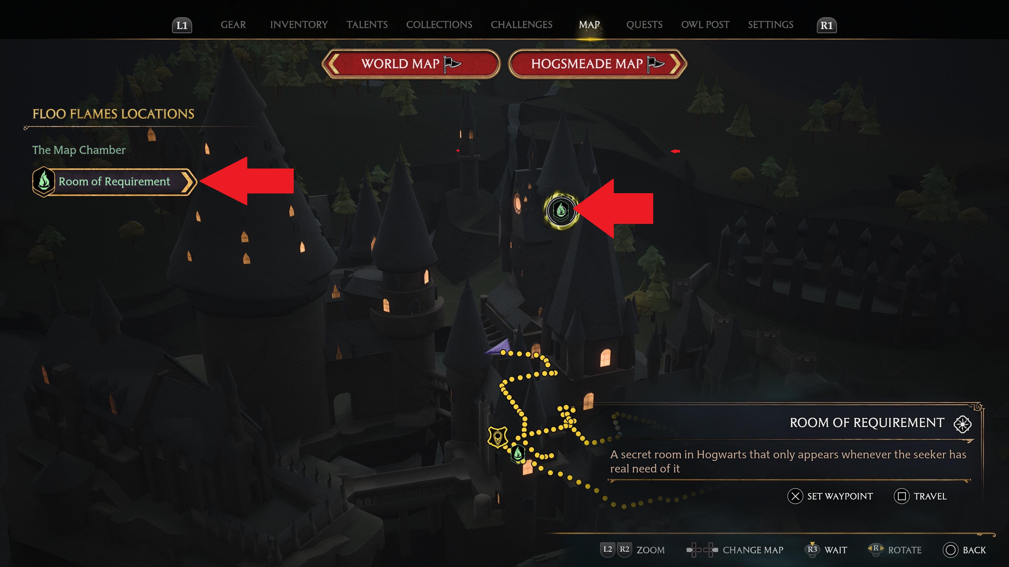 How to get to The Map Chamber and The Room of Requirement in Hogwarts Legacy