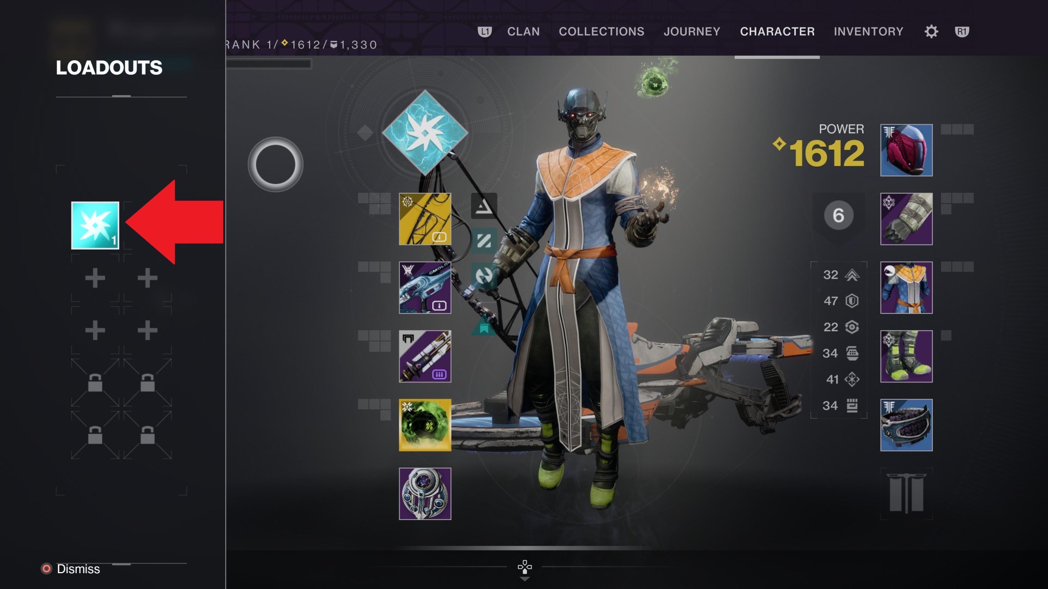 How to select and create loadouts in Destiny 2