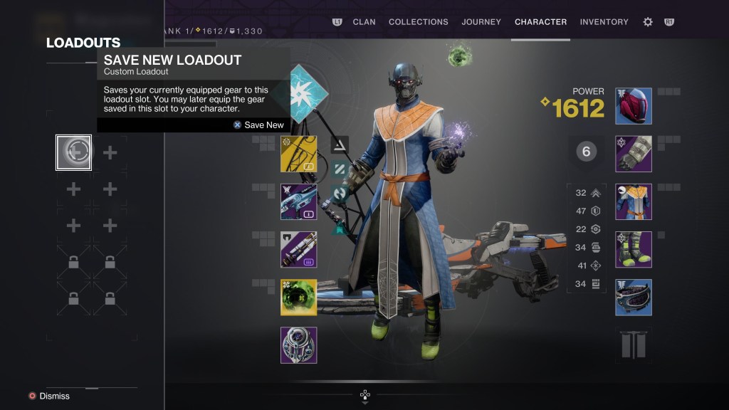 How to select and create loadouts in Destiny 2