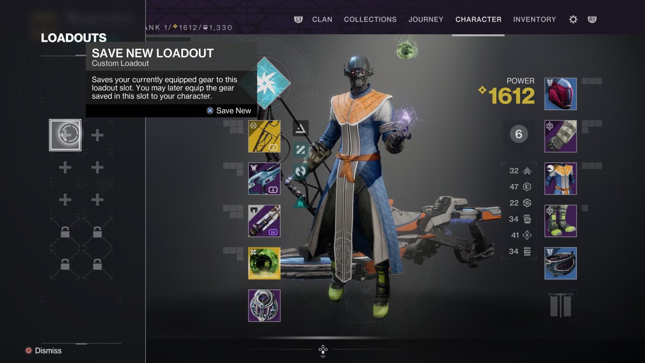 How to select and create loadouts in Destiny 2