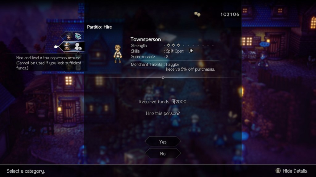 Partitio Yellowil character guide all skills & abilities Octopath ...