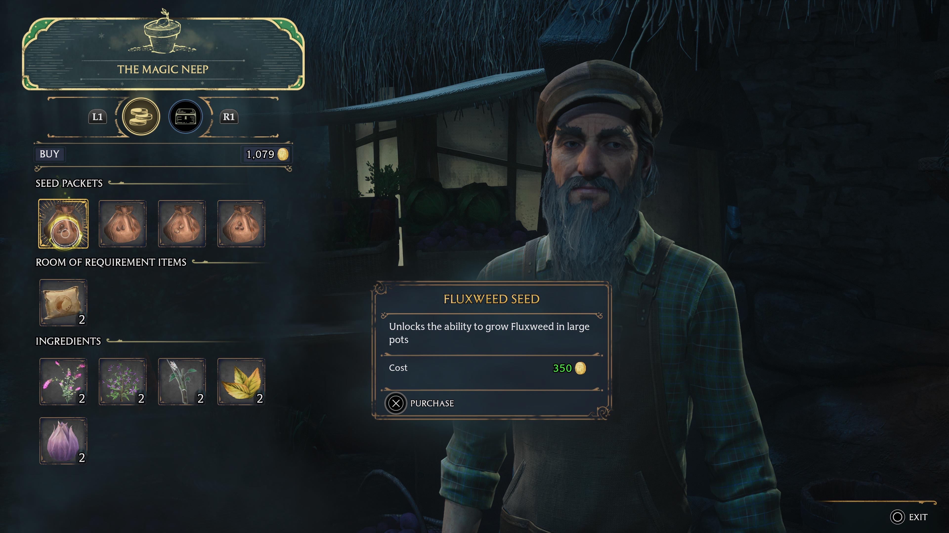 Where to find Fluxweed stems and seeds in Hogwarts Legacy