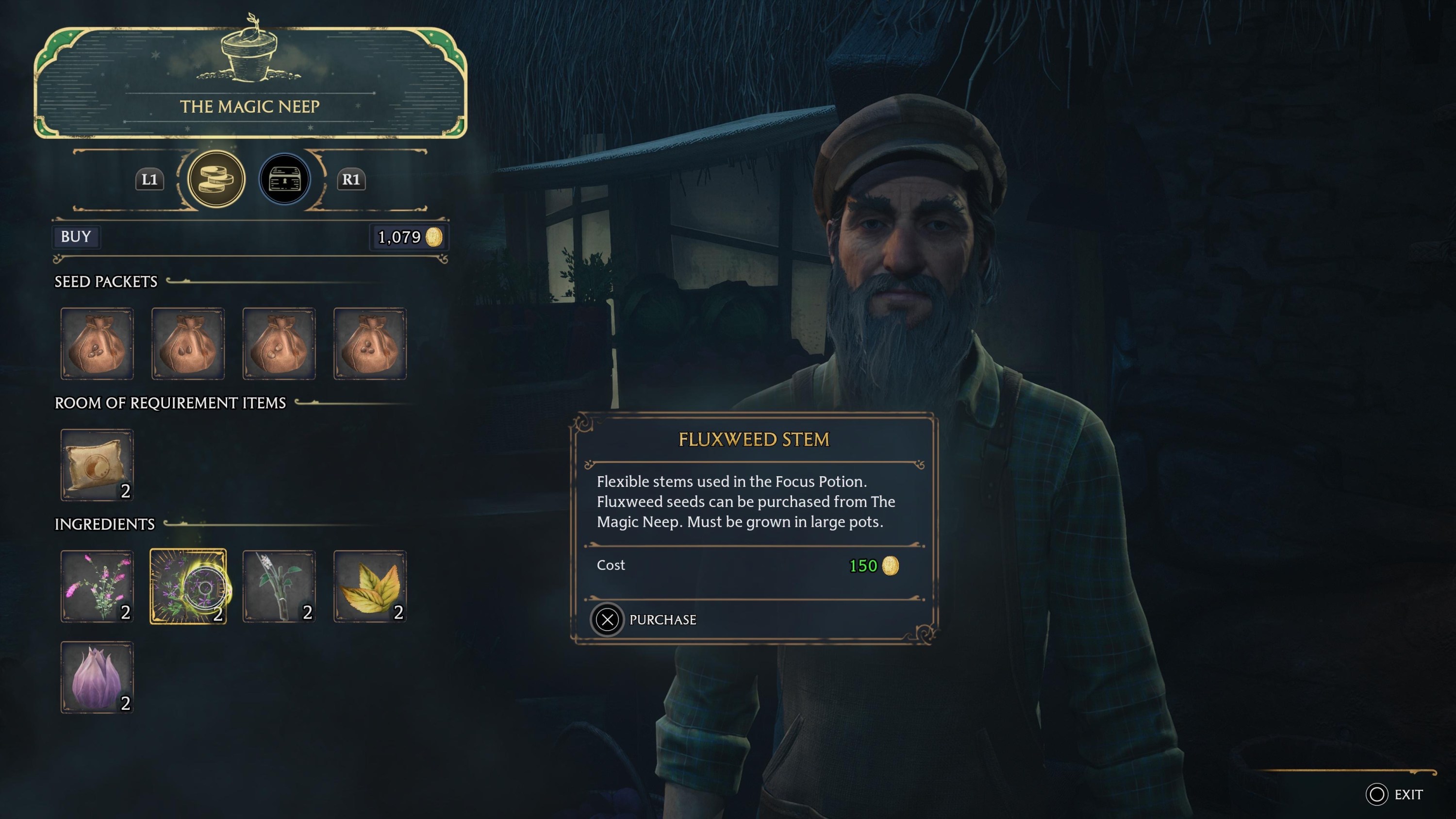 Where to find Fluxweed stems and seeds in Hogwarts Legacy