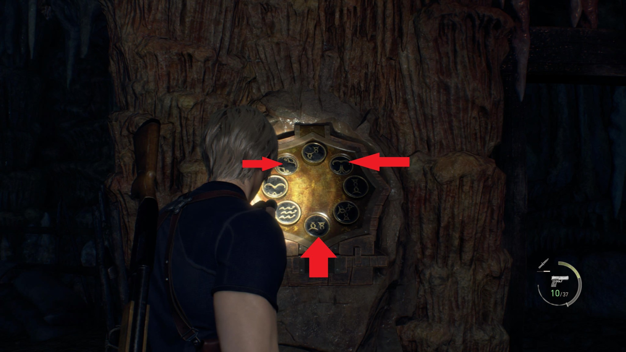 How to solve the large cave shrine puzzle in the Resident Evil 4 remake