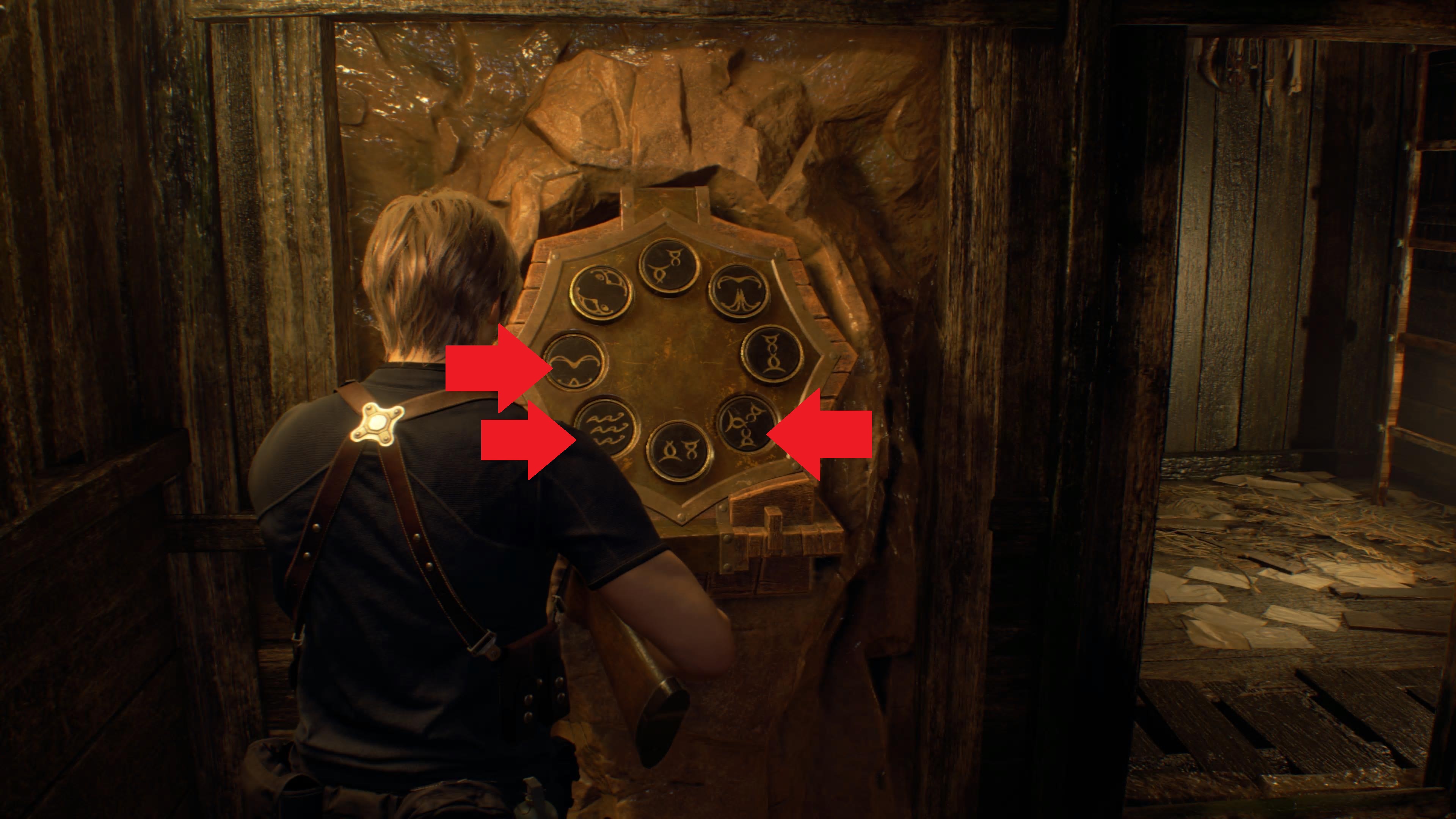How to solve the small cave shrine puzzle in the Resident Evil 4 remake