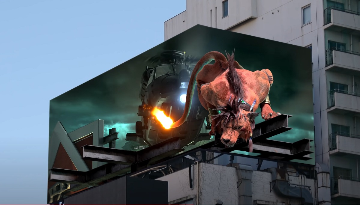 Amazing Final Fantasy VII Red XIII 3D billboard wins advertising award ...