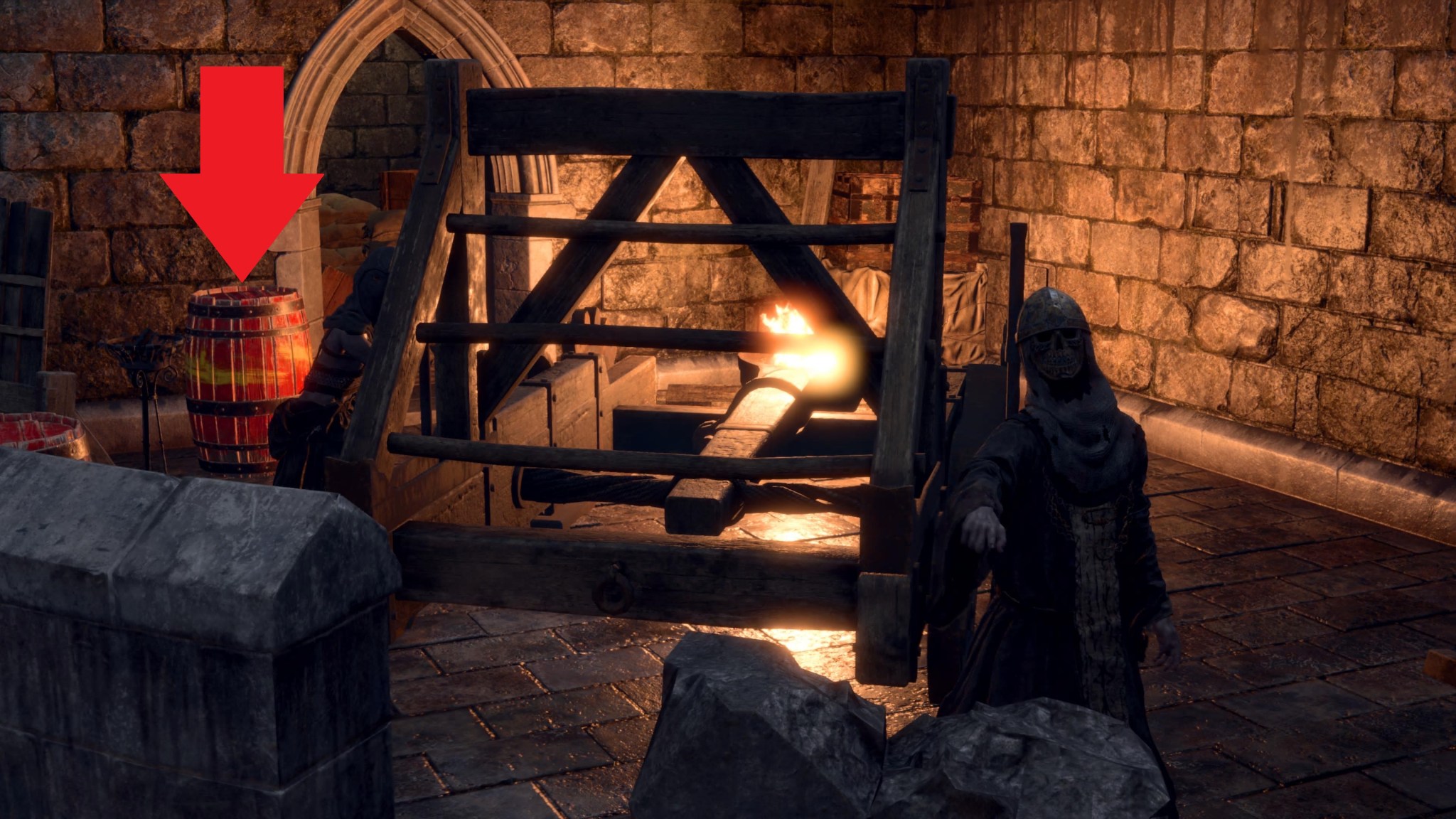 How to destroy the catapults at the castle Resident Evil 4 remake