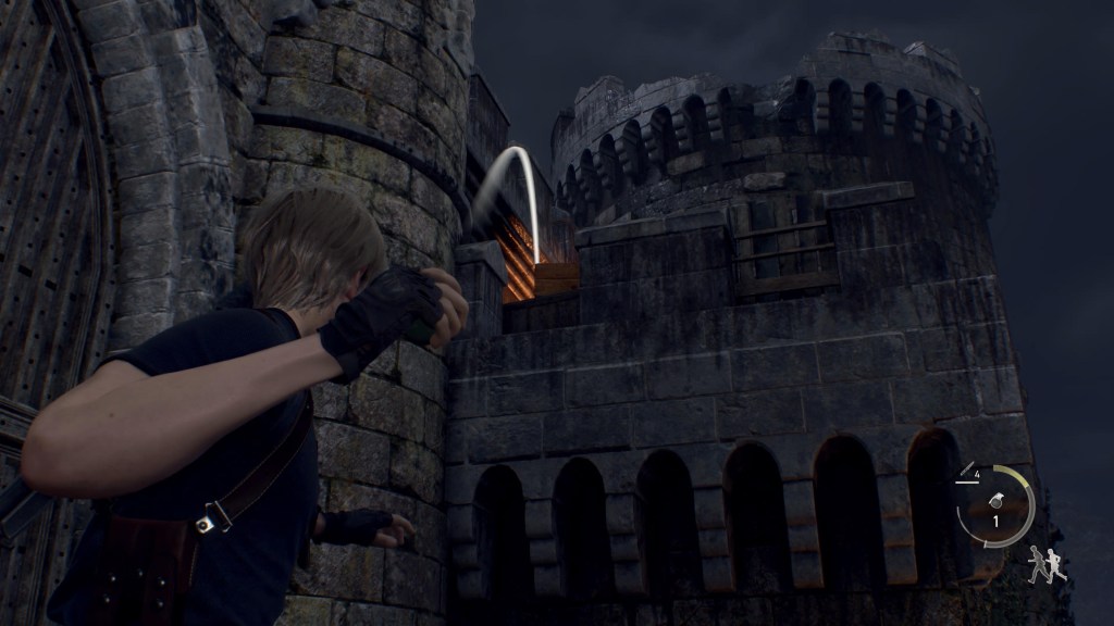 How to destroy the catapults at the castle Resident Evil 4 remake