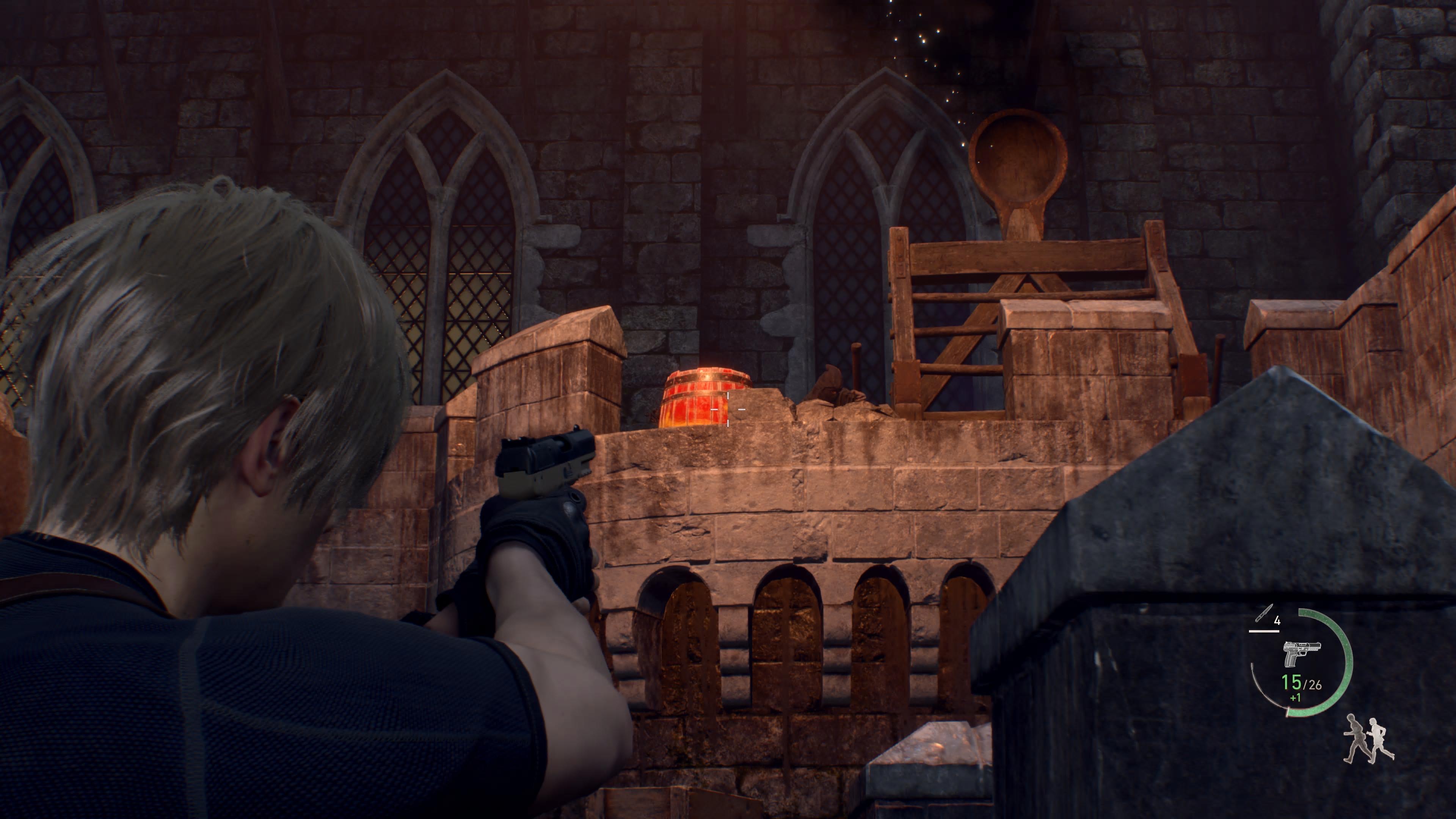 How to destroy the catapults at the castle Resident Evil 4 remake