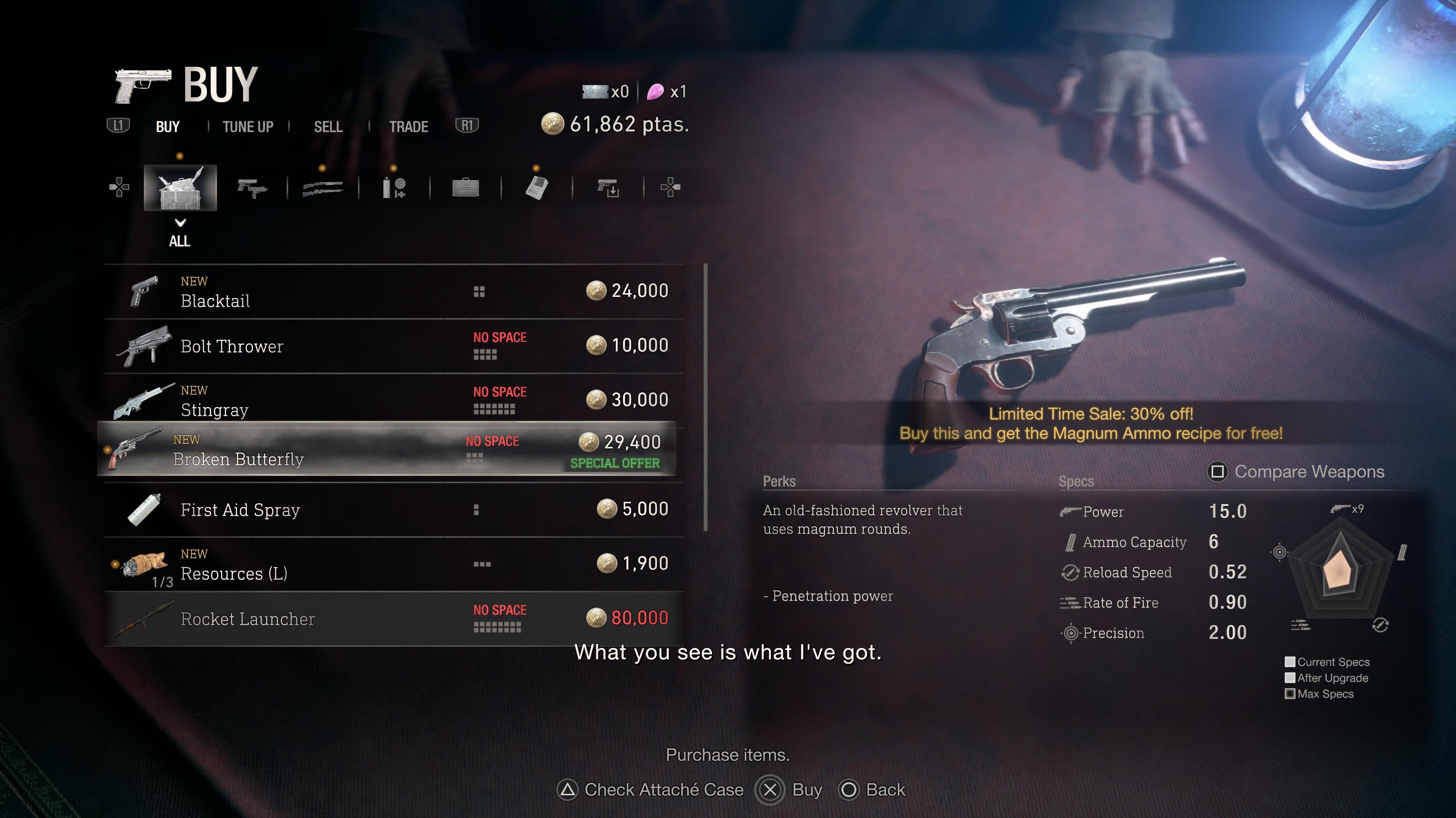 How to get the Broken Butterfly Magnum in Resident Evil 4 remake