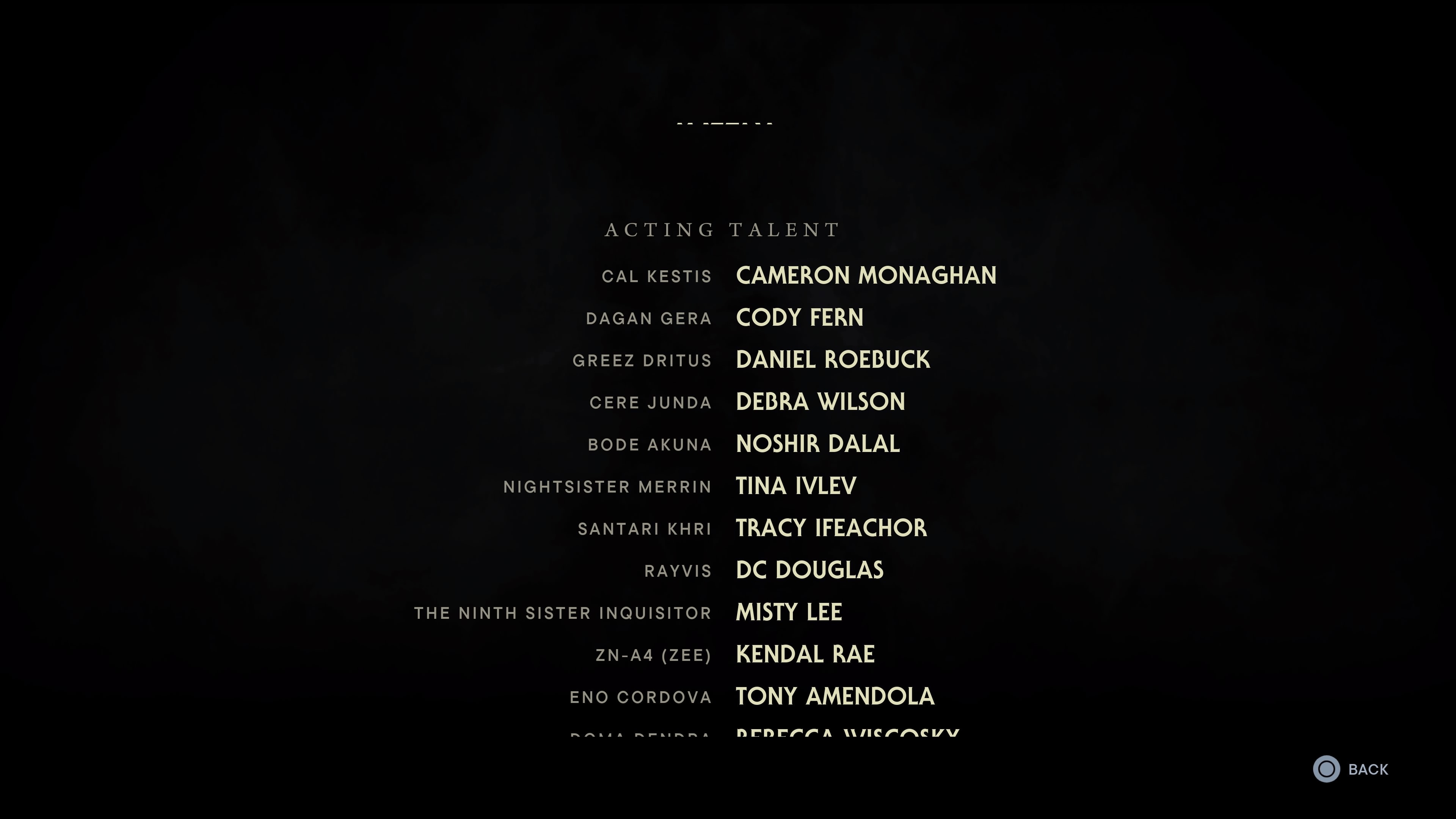 Jedi Survivor voice actors & cast list