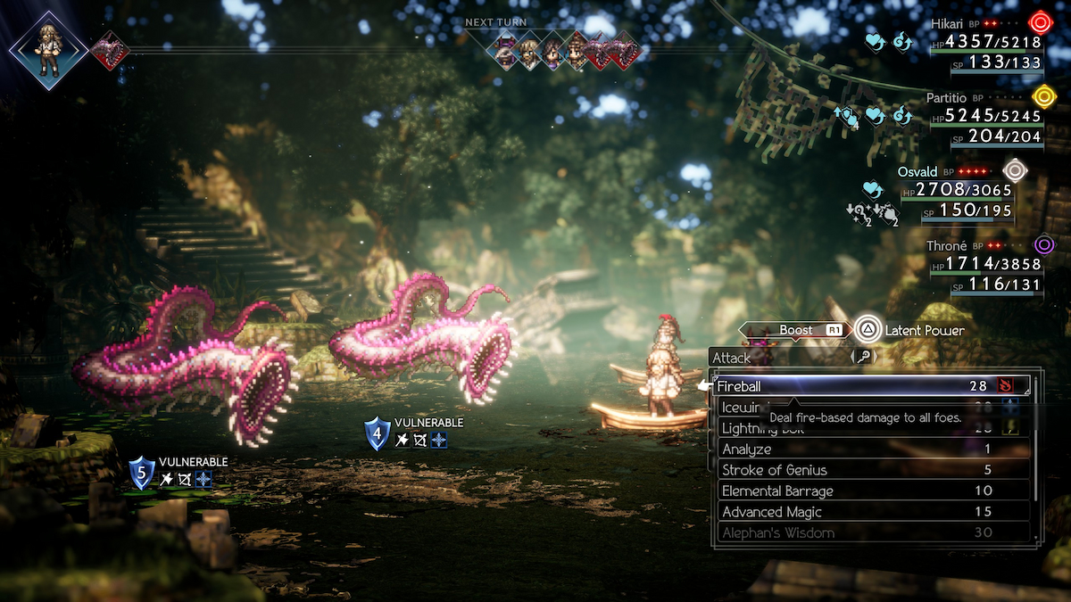 What does Advanced Magic Master do in Octopath Traveler 2?