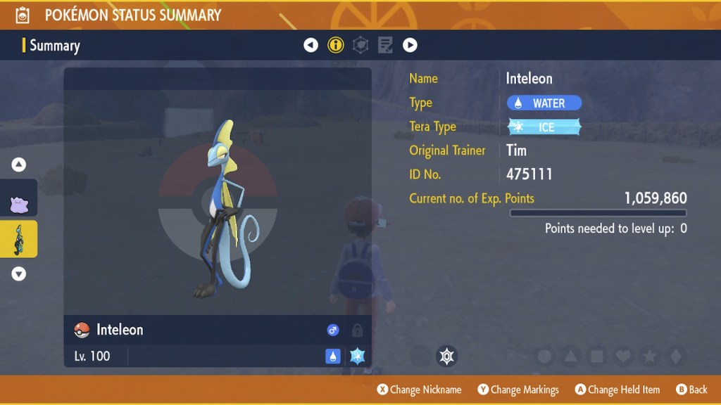 Here’s info on the Pokémon Scarlet & Violet Inteleon loot, moves, and stats