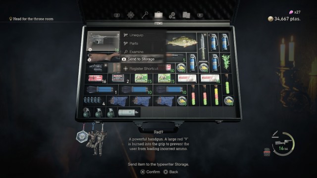 How to store weapons in the Resident Evil 4 remake
