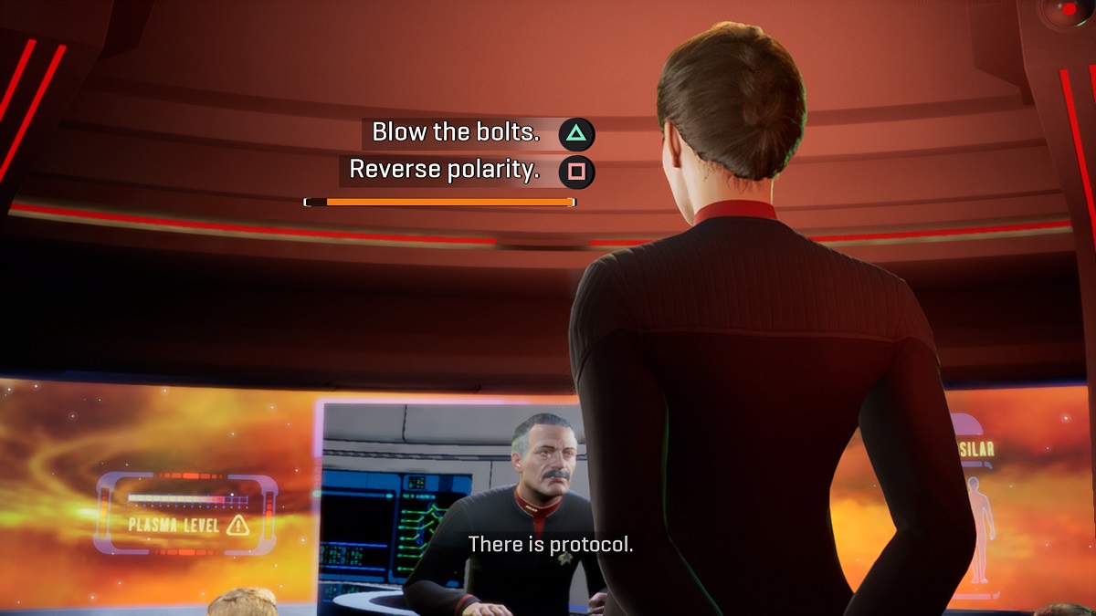 Deflector pulse or Shields up in Star Trek Resurgence?