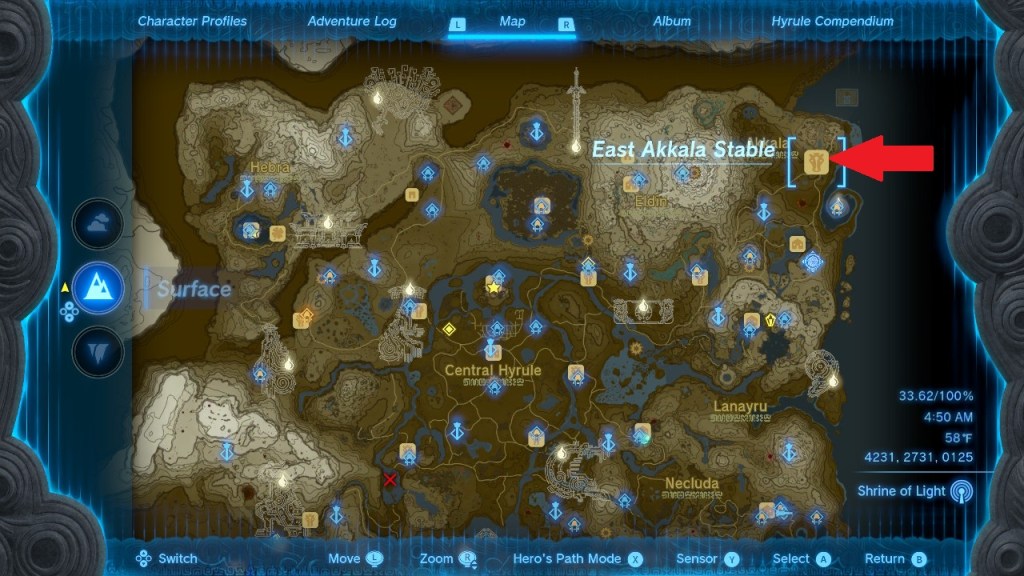All stable locations for Tears of the Kingdom (Totk)